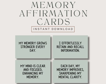 Mental Health Affirmation Cards Bundle Printable 16 Digital Positive ...