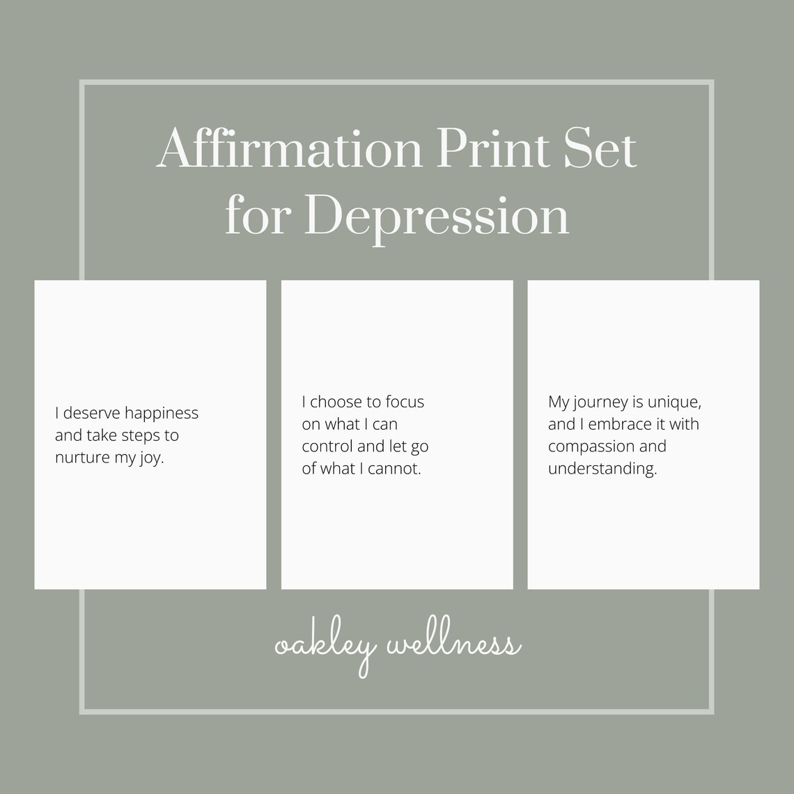 Depression Affirmation Wall Art Bundle Manifestation Poster Affirmation ...