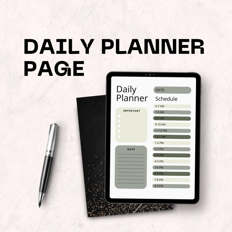 Daily Planner to Do List Work Day Schedule Digital Printable Daily Time ...