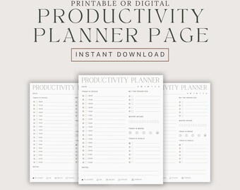 Daily Time Blocking Schedule Planner - Etsy