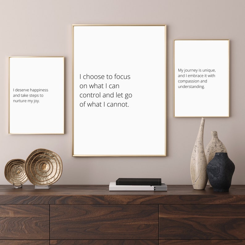 Depression Affirmation Wall Art Bundle Manifestation Poster Affirmation ...