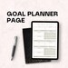Goal Tracker Goal Planner Action Steps Digital Printable Instant ...