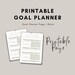 Goal Tracker Goal Planner Action Steps Digital Printable Instant ...