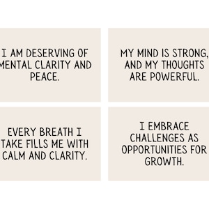 Mental Health Affirmation Cards Bundle Printable 16 Digital Positive ...