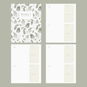 Life Organization Planner Bundle Floral Daily Weekly Planner Habit ...