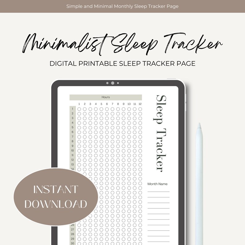 Sleep Tracker Checklist Daily Weekly Sleep Wellness Routine Checklist ...