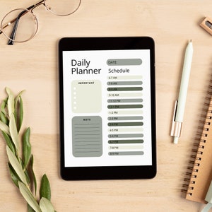 Daily Planner to Do List Work Day Schedule Digital Printable Daily Time ...