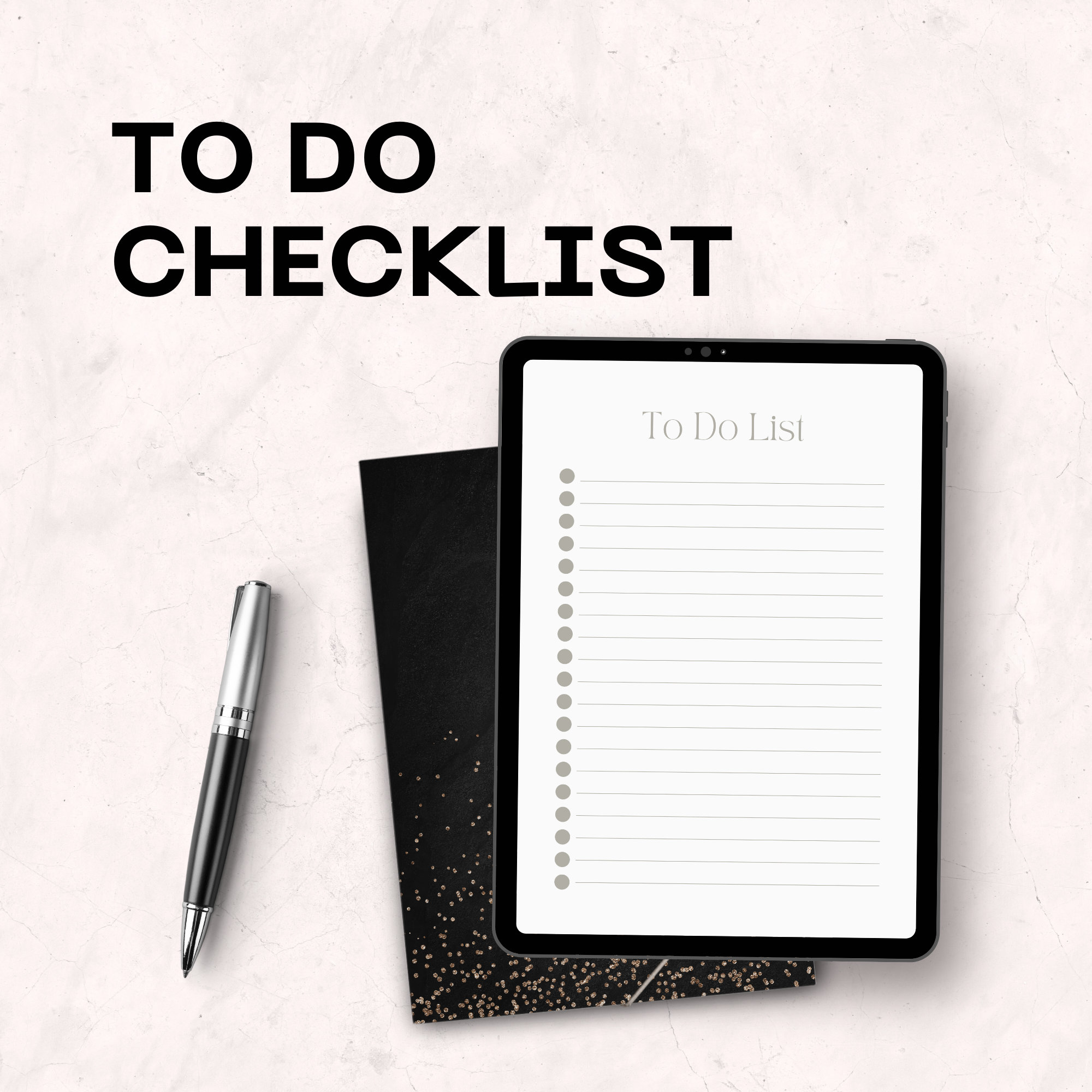 To Do List Checklist Digital Printable Daily Priorities & Notes ...