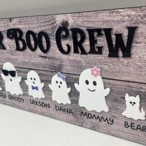 Halloween Family 3D Sign, Personalized Ghost Family Sign, Boo Crew ...