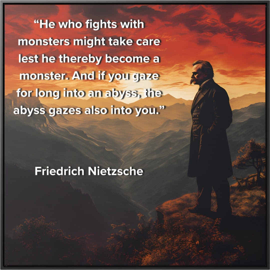 Friedrich Nietzsche Quote Square Canvas Wall Art Inspirational Quote ...