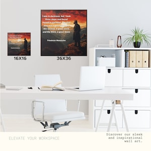 Friedrich Nietzsche Quote Square Canvas Wall Art Inspirational Quote ...