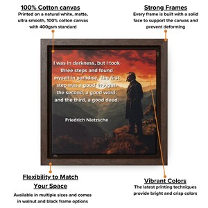 Friedrich Nietzsche Quote Square Canvas Wall Art Inspirational Quote ...