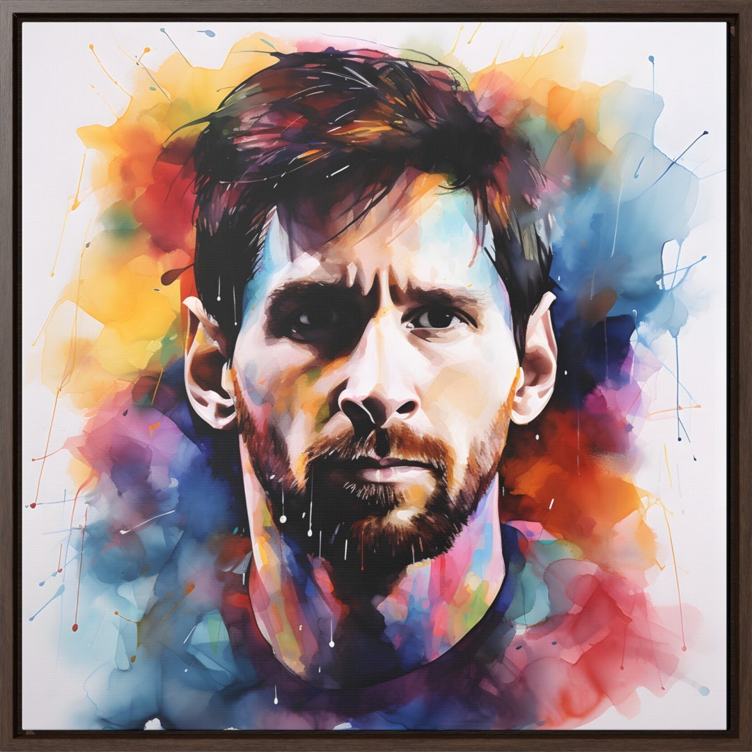 Lionel Messi Square Canvas Wall Art Inspirational Wall Art Gift ...