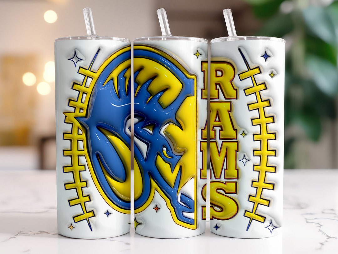 3D Rams Inflated Tumbler Wrap PNG 3D Puffy American Football - Etsy