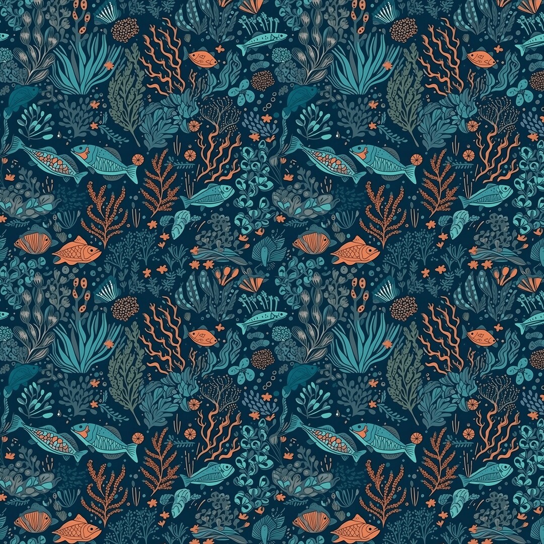Ocean Patterns, Created With AI Midjourney - Etsy