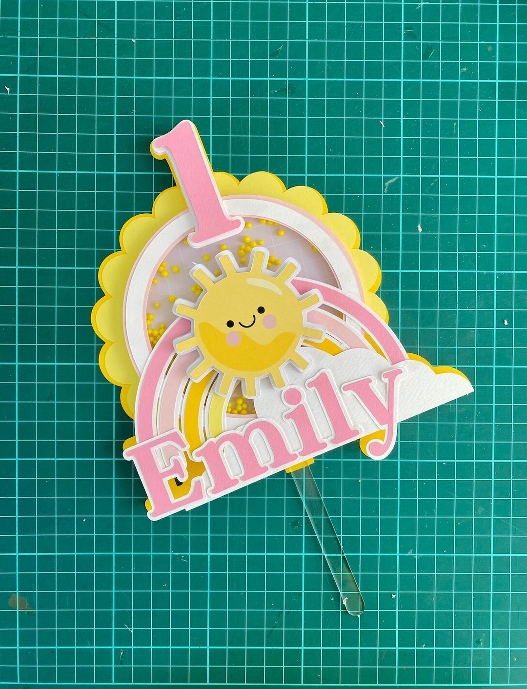 Cake Topper Sol Y Arcoiris Archivo sun and Rainbow - Etsy