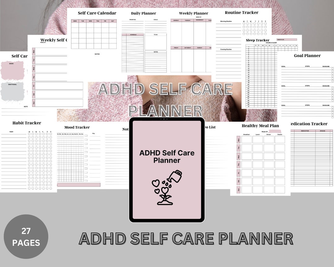 ADHD Self-care Planner Personalized Organizer for Focus - Etsy