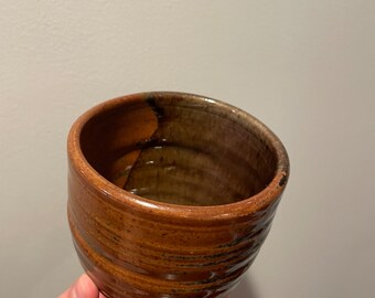 Ceramic Cup Handless Pottery Mug Black and White Ceramic Tea Mug Coffee ...