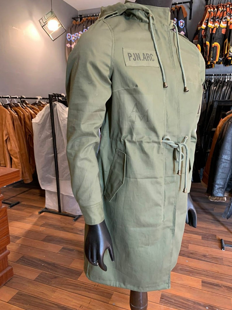 Women Green Cotton Coat/women Trump Trench Coat/women Long Hoodie Coat ...