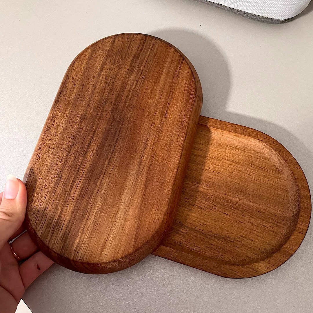 Japanese-inspired Solid Wood Dessert Plate Round Wooden Tray - Etsy