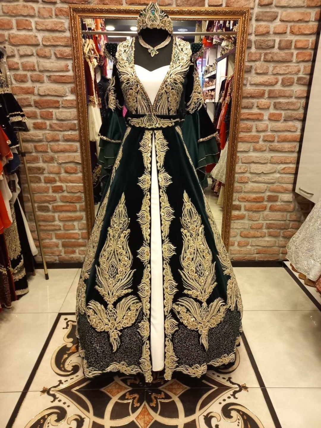 Wedding and Bridal Dress,traditional Embroidered Ottoman Bindalli ...
