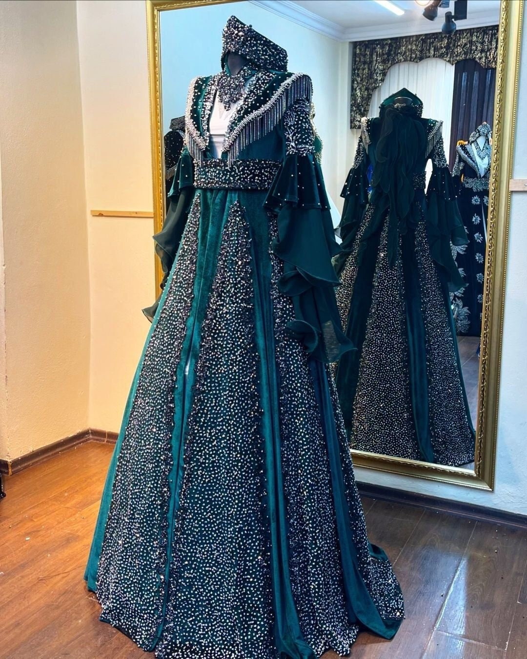 Wedding and Bridal Dress,traditional Embroidered Ottoman Bindalli ...