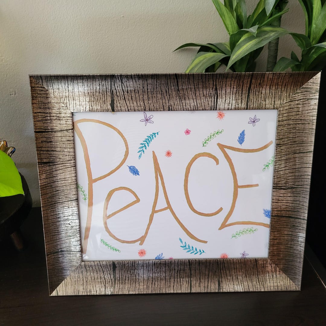 Fun and Unique Peace Artwork | Printable Faith Decor | Gift Idea Ink ...