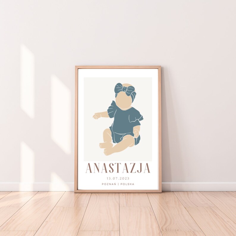 Personalized Aestetic Baby Poster Minimalist Nursery Decor Printable - Etsy