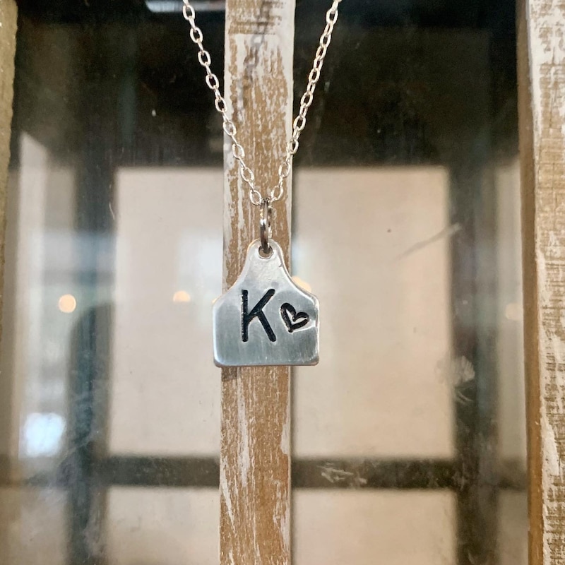 Cow Tag Necklace - Etsy