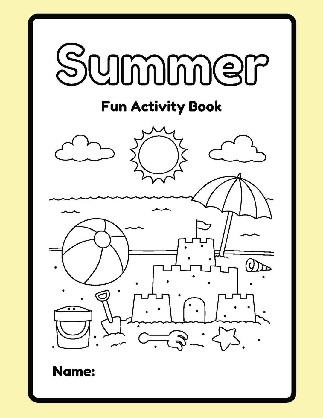 Printable Summer Fun Activity Book - Etsy