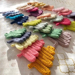 Mix and Match Colorful Christmas Tree Ornaments, Knitted Ornament ...