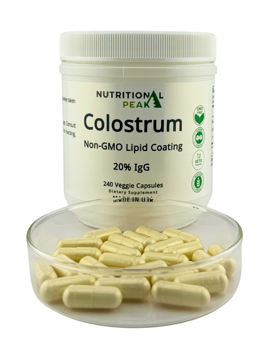 Nutritional Peak Colostrum Supplement – 20% Igg Bovine Colostrum Powder ...