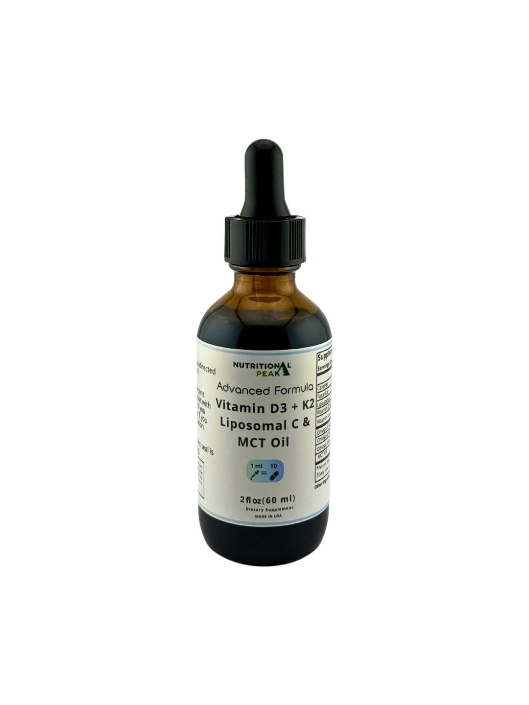 Nutritional Peak Vitamin D3 + K2 Liposomal C & MCT Oil Drops - Etsy
