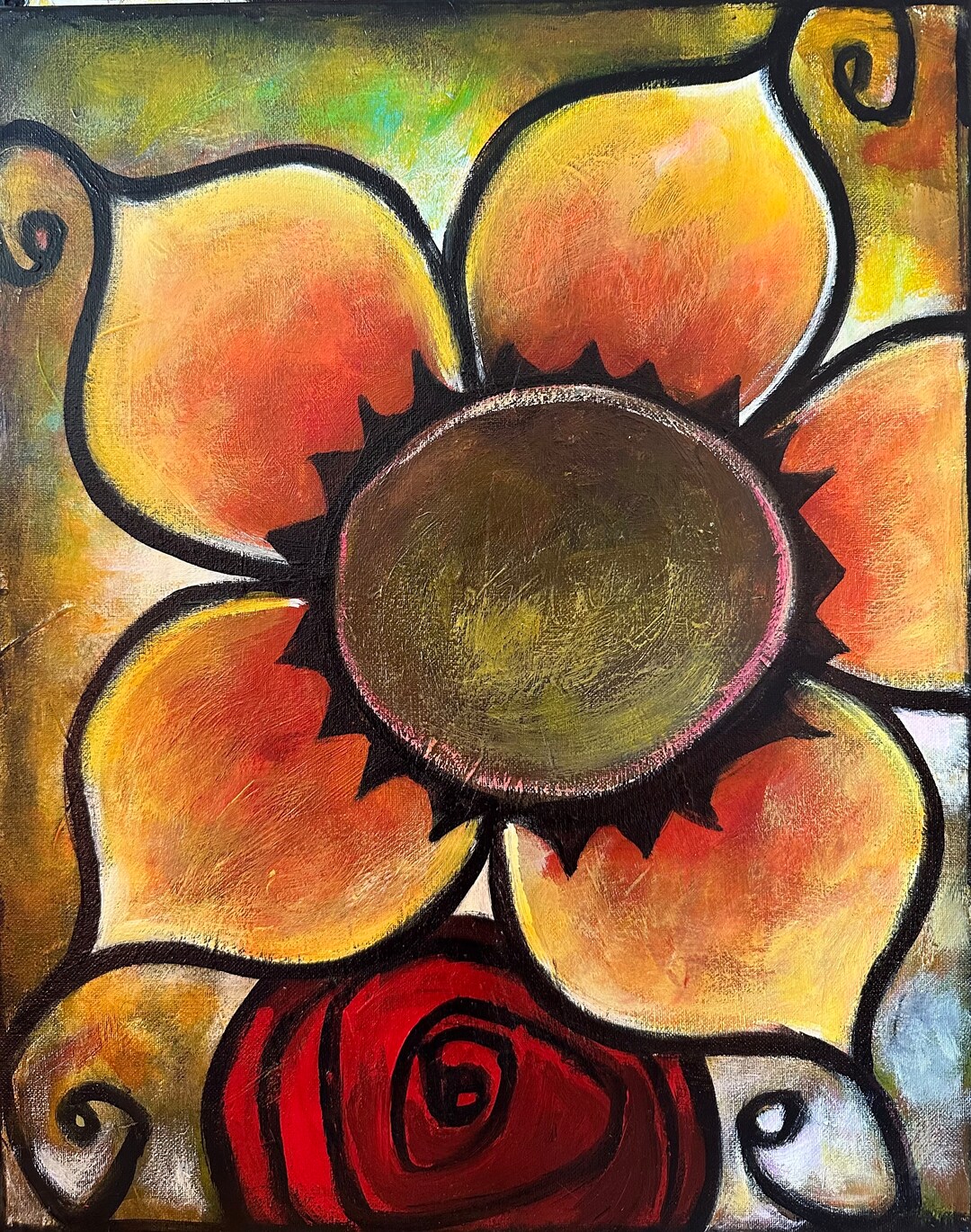 2023 Original THE SUNFLOWER PAINTER Abstract Delta Sunflower - Etsy