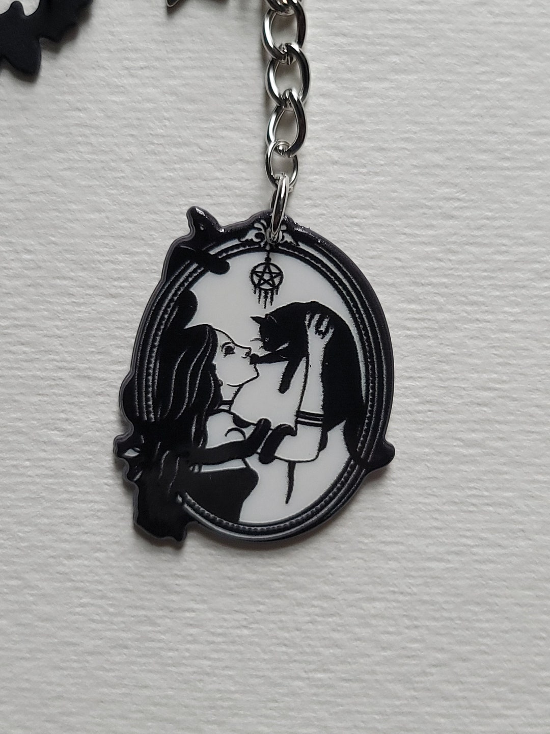 Hecate's Cat Keychain - Etsy
