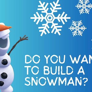 Frozen Olaf Do You Want to Build a Snowman Goodie Bag Tags and ...