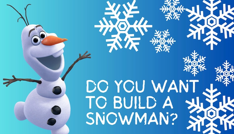 Frozen Olaf Do You Want to Build a Snowman Goodie Bag Tags and ...