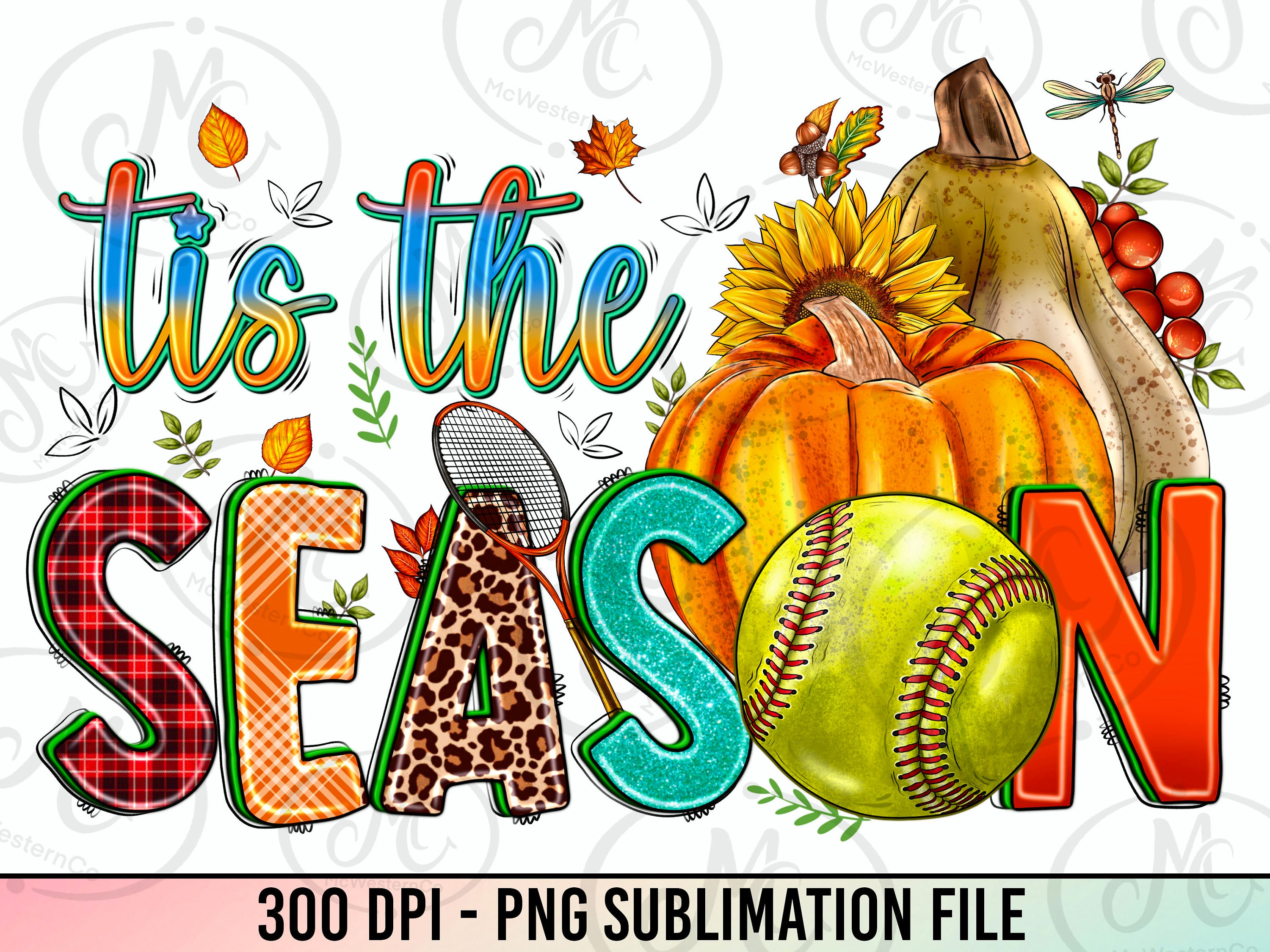 Tis the Season Png Softball PNG Fall Softball Pngsoftball - Etsy