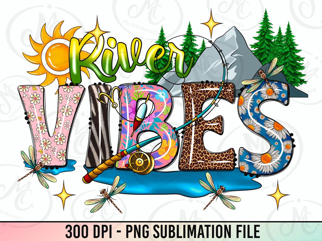River Vibes Png Sublimation Design Download, Summer Png Design, Lake ...