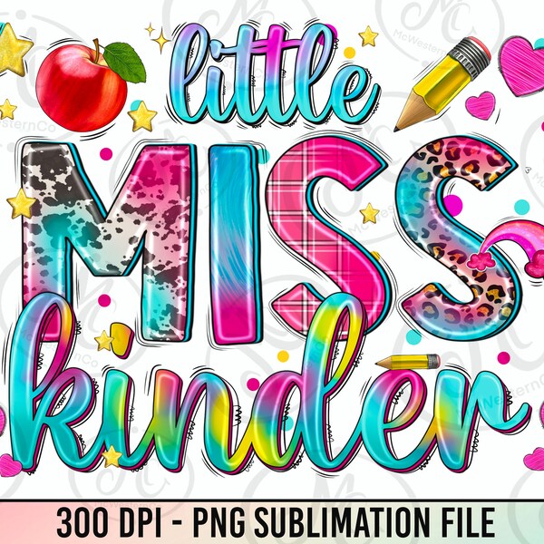 Little Miss Kindergarten Png - Etsy