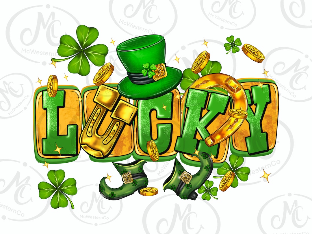 St. Patrick's Day Lucky Png Sublimation Design Download, Happy St ...