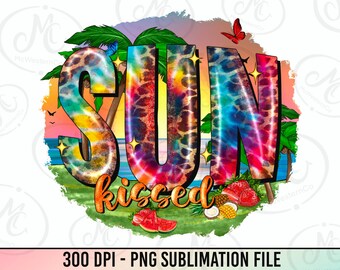 Sun Kissed Summer Png Sublimation Design Download, Summer Vibes Png ...