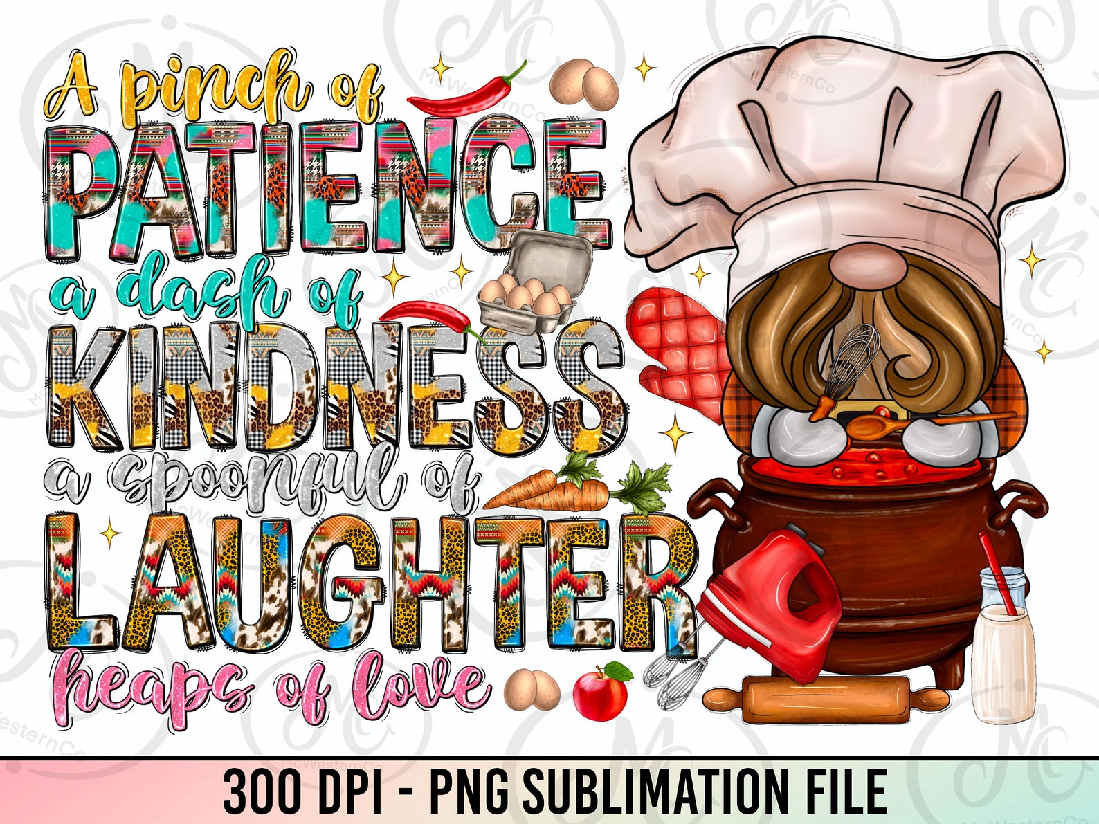 Patience a Dash of Kindness Png Cooking Png Cooking Love - Etsy