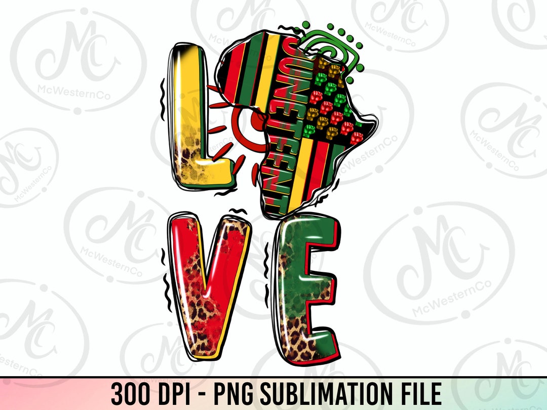 Love Juneteenth Map Png Sublimation Design Download,1865 Vibes Png ...