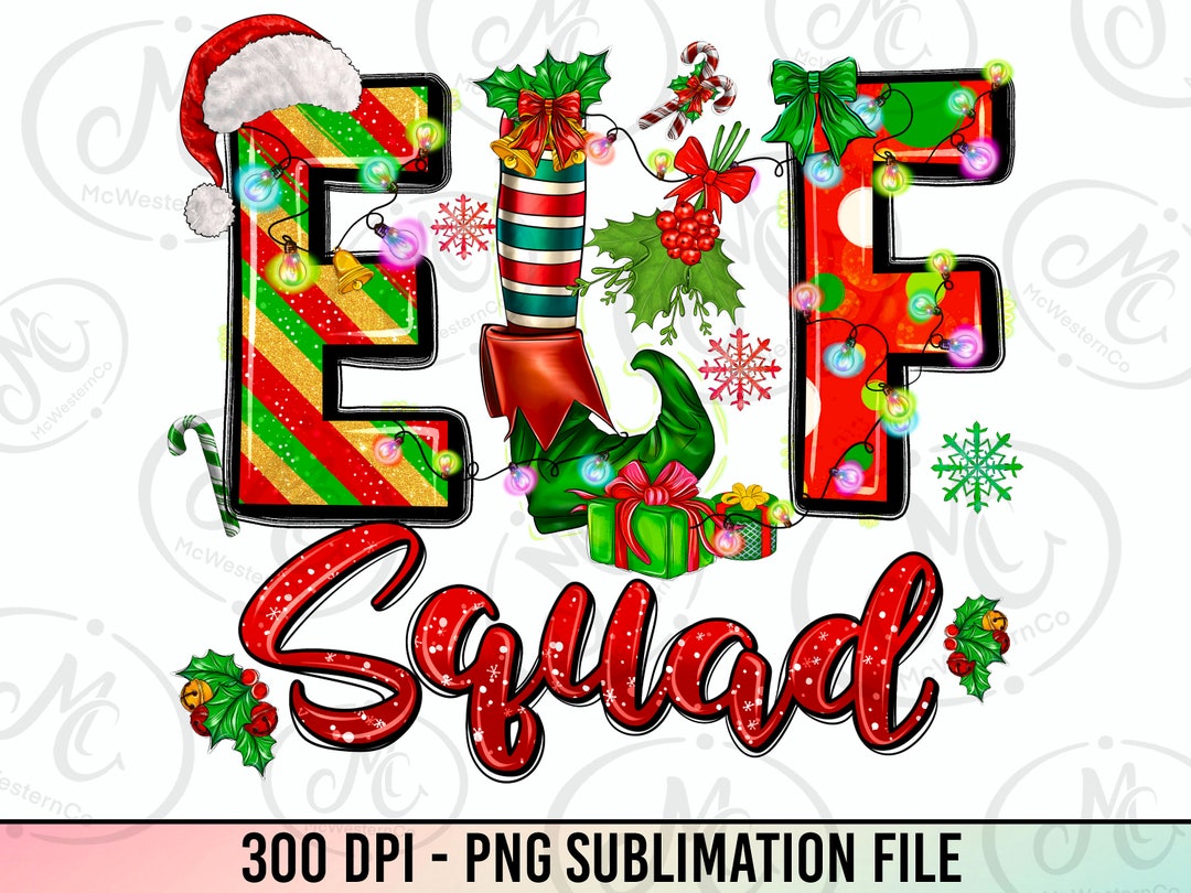 Christmas Elf Squad Png Sublimation Design Download, Christmas Png ...