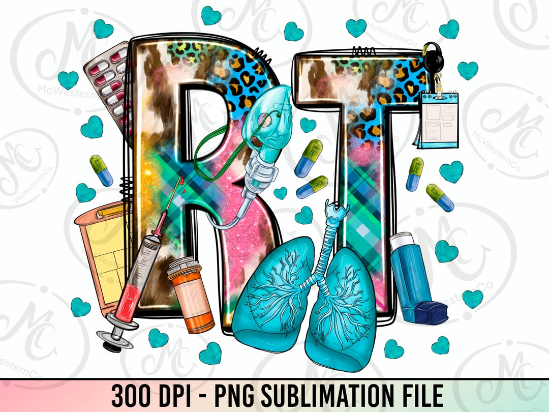 RT Respiratory Therapist Png Sublimation Design Download, RT Nurse Png ...