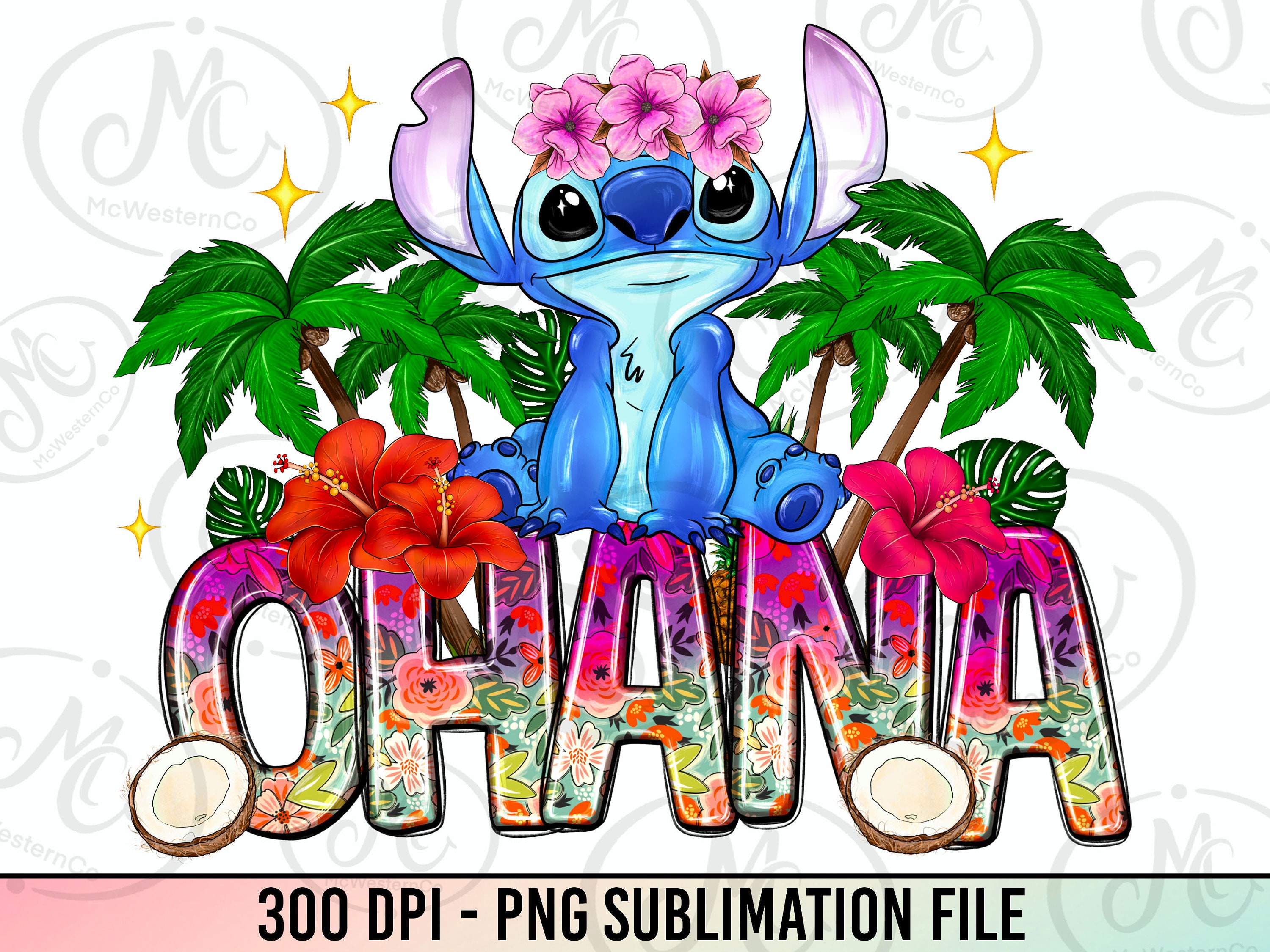 Ohana Png Sublimation Design Download, Hand Drawn Stitch Png, Cute ...