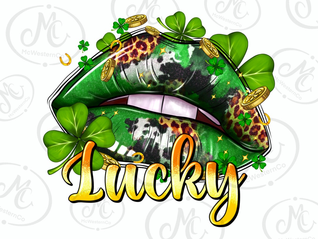 Leopard Lip Png Sublimation Design Download, St. Patricks Day Png ...