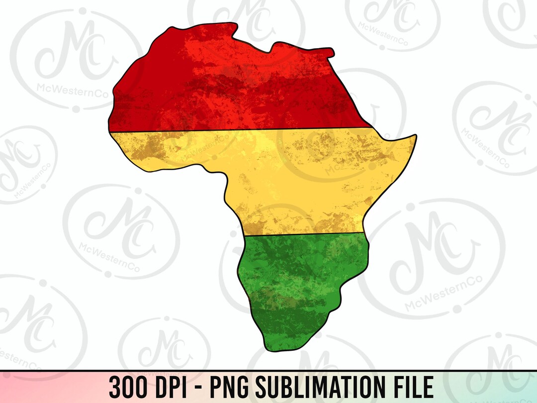 Africa Map Juneteenth Png Sublimation Design, Africa Png, Pan-african ...