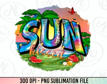 Sun Kissed Summer Png Sublimation Design Download, Summer Vibes Png ...